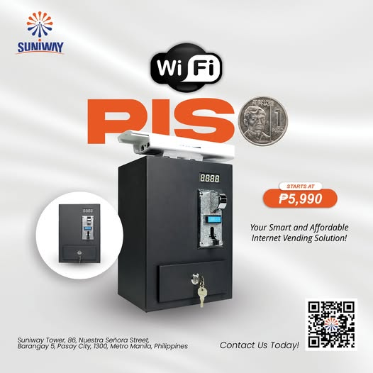 Suniway Piso WiFi Vending Machine Philippines - SUNIWAY